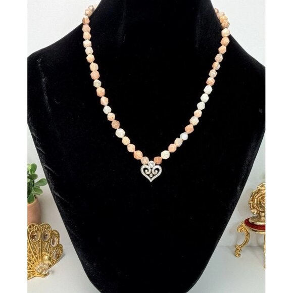 Brighton | Jewelry | Brighton Alcazar Heart Necklace Featuring Faceted ...